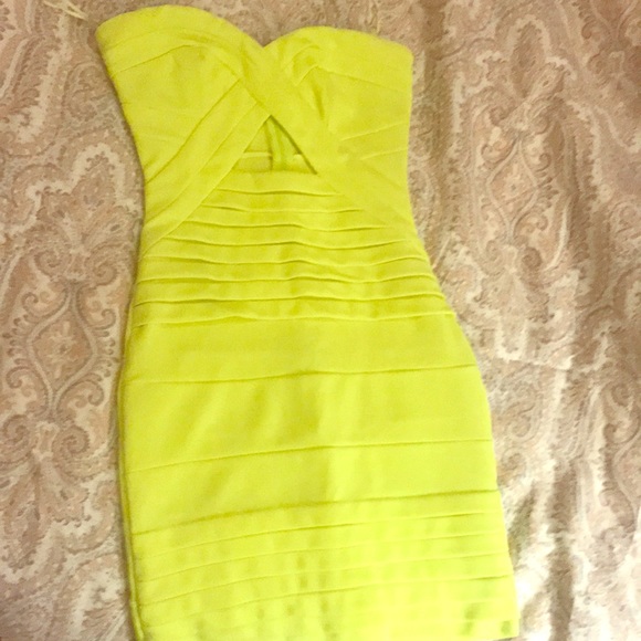 Tobi | Dresses | Fluorescent Yellowneon Cutout Bodycon Dress | Poshmark